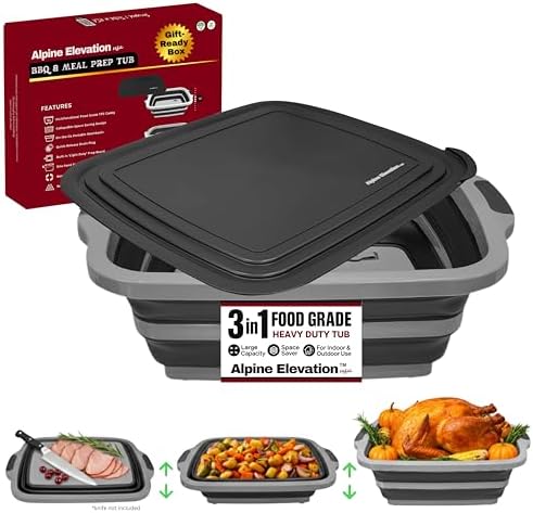 Amazon.com: Collapsible X-Large (16L) BBQ Marinating Tub w/ Cutting ...