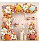 Amazon.com: Retro Boho Daisy Balloon Garland Arch Kit, JZCZOEB 180Pcs ...