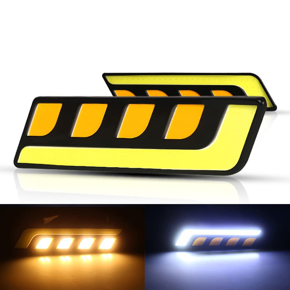 Snapklik.com : YSY 2Pcs Car Light Assembly DRL Led COB Daytime Running ...