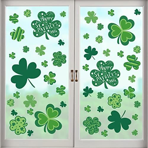 Amazon.com: 106 Pcs St Patricks Day Window Clings Shamrock Window ...