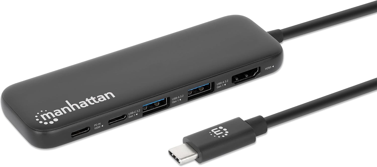 Amazon.com: Manhattan 5 in 1 USB C Docking Station Hub – Long 20 in ...