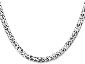 Auriga Fine Jewelry 14K White Gold 25mm Solid Miami Cuban Link Chain ...