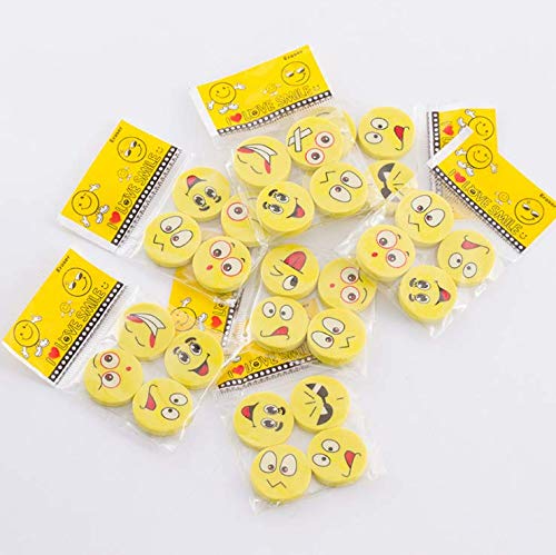 Emoji/Smiley Erasers Fancy Eraser Rubber Assorted Style Student ...