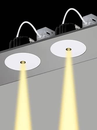 TORCHSTAR 3 Inch 5CCT LED Micro Pinhole Recessed Lights with J-Box, 24 ...