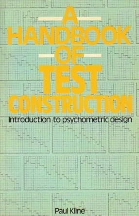 Amazon.com: A Handbook of Test Construction: Introduction to ...