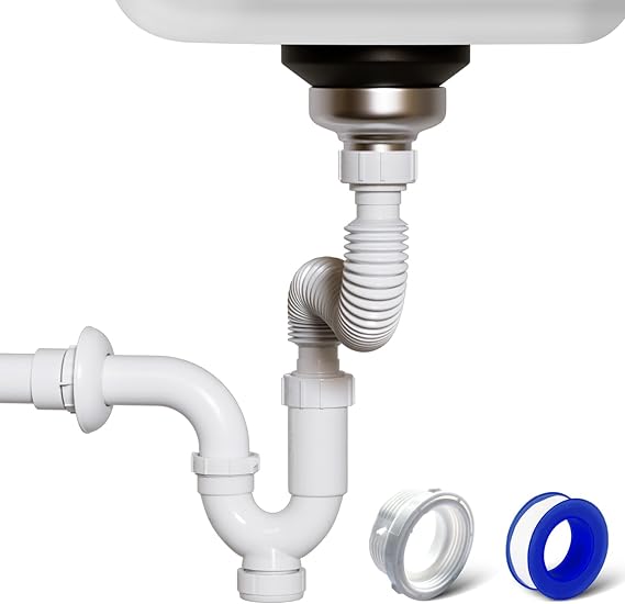 Amazon.com: VIVIDA Sink Drain Kit, 1-1/2" Expandable Flexible Drain ...