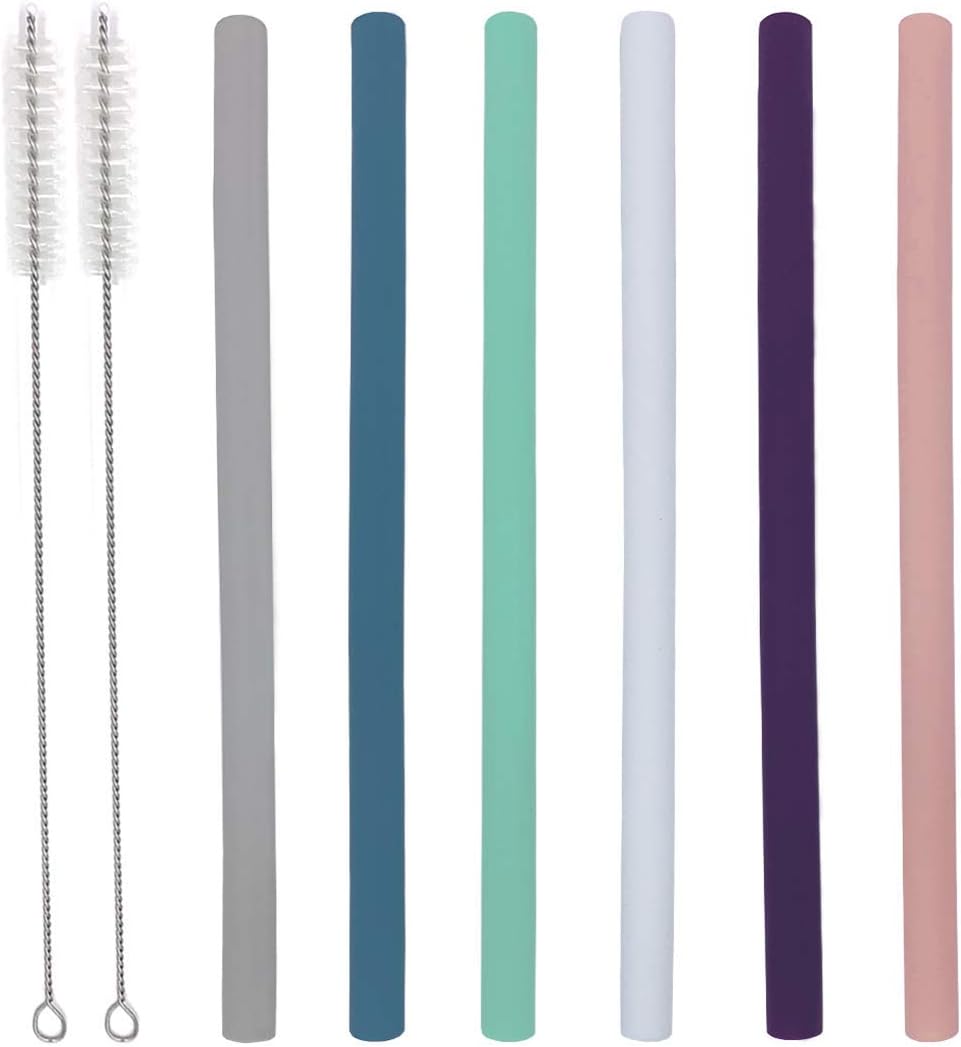Amazon.com: Senneny Set of 6 Silicone Drinking Straws for 30oz and 20oz ...