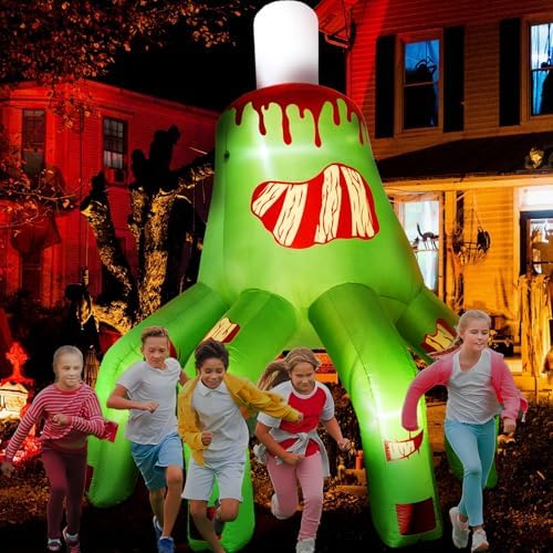 Amazon.com: Danxilu 12 FT Halloween Inflatable Towering Terrible Spooky ...
