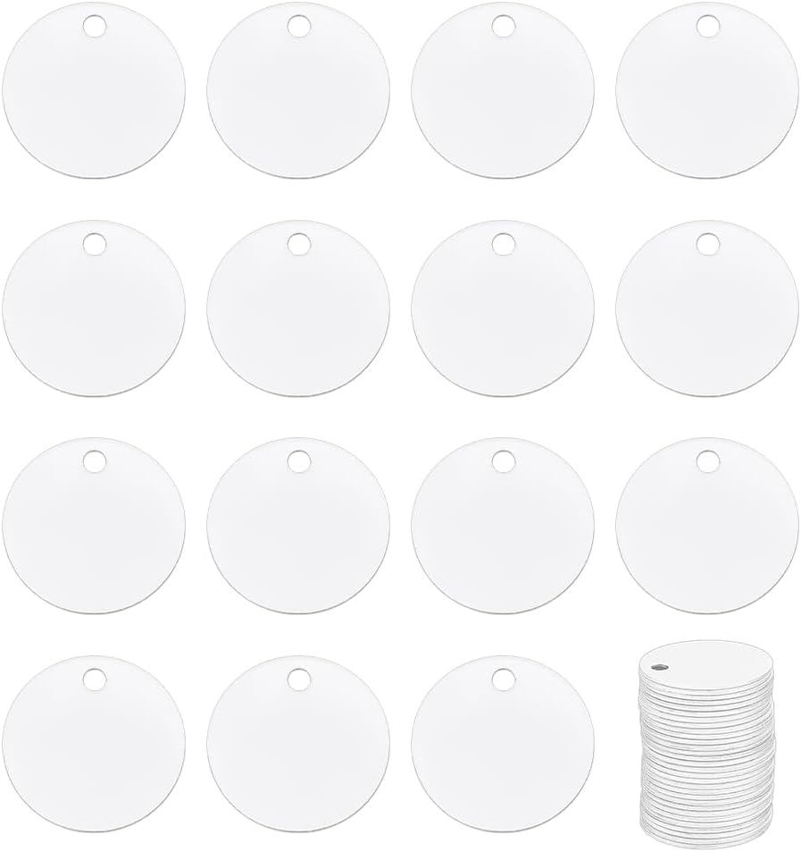 Amazon.com: BENECREAT 30PCS Flat Round Sublimation Aluminum Blank, 1.18 ...