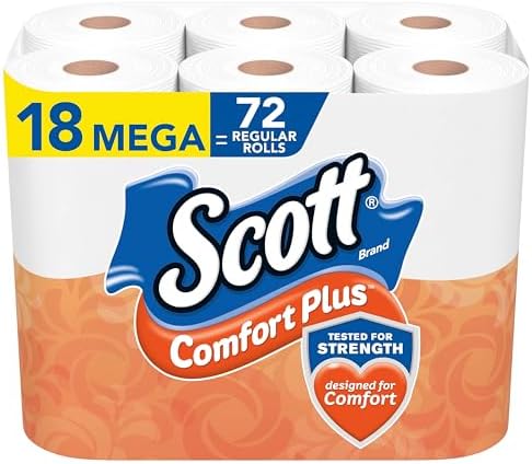 Amazon.com: Scott Comfort Plus Toilet Paper, 1-Ply, White, 462 Sheets ...