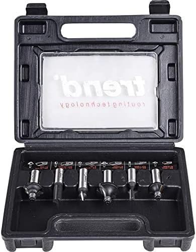 TREND 6 Piece Starter Router Bit Set, 12mm Shank, Includes a Selection ...