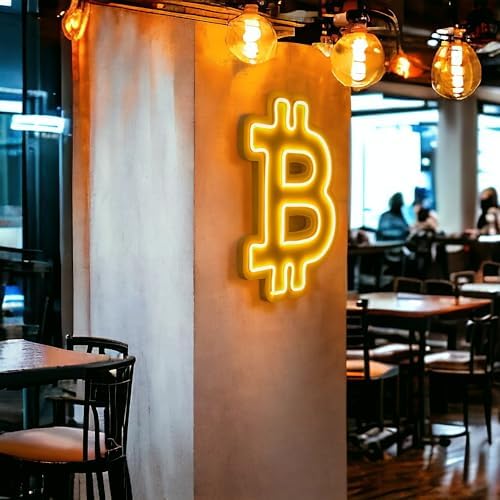 Bitcoin Neon Sign, Handmade Bitcoin Led Neon Yellow Light Bitcoin Neon ...