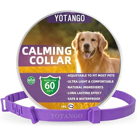 Calming Collar for Dogs, Anxiety Relief Calming Dog Collar, Adjustable ...