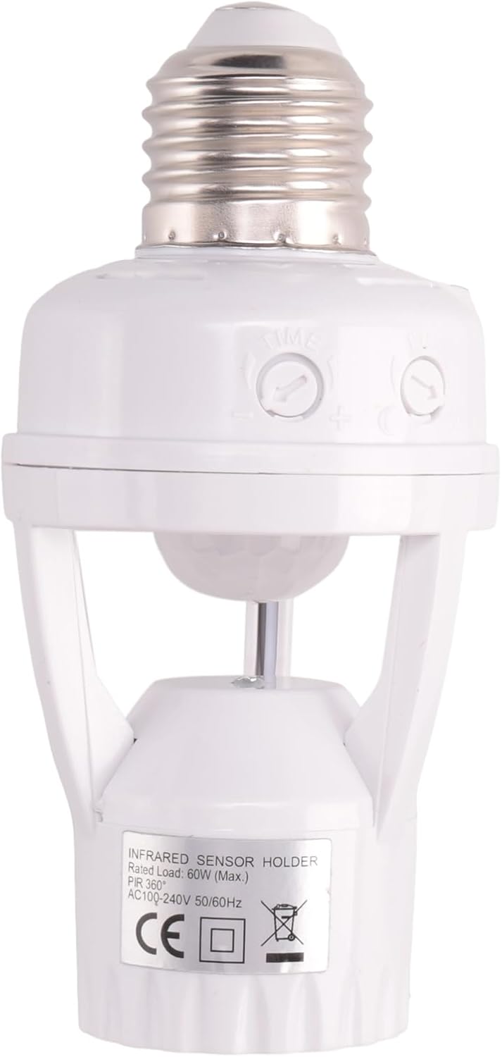 Amazon.co.jp: Avrpqiwy E27 LED 220V スクリュー電球ホルダー LED PIR 赤外線モーションセンサーランプ スイッチソケット付き 識別E27モーション ...