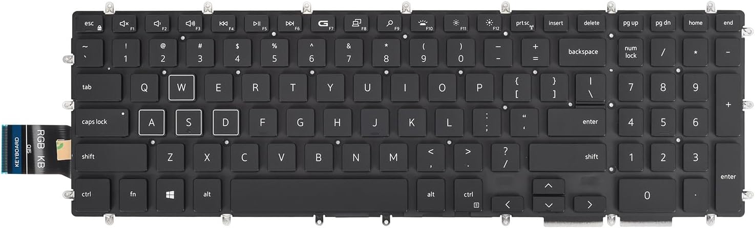 Amazon.com: Replacement Keyboard for Dell G5 5500 5587 5590, G5 SE 5505 ...