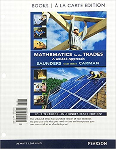 Mathematics for the Trades: A Guided Approach: Carman Emeritus, Robert ...
