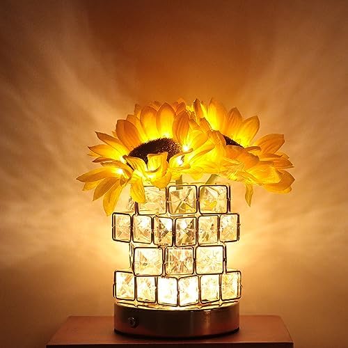 Amazon.com: Artificial Sunflower in Glass Dome Enchanted Sunflower Lamp ...