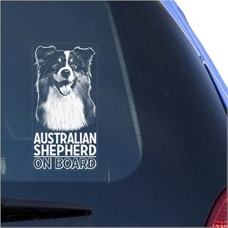 Amazon.com: Australian Shepherd Dog Aussie Vinyl Waterproof Sticker ...