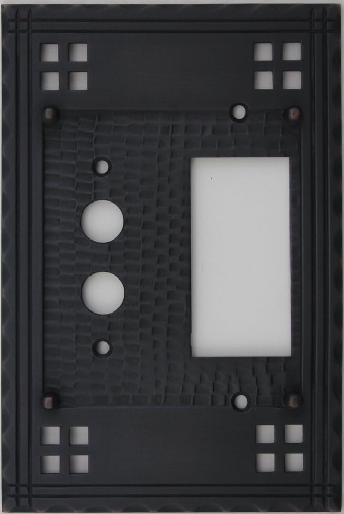 Arts & Crafts Mission Style Oil Rubbed Bronze 1 Gang Switch Plate - 1 ...