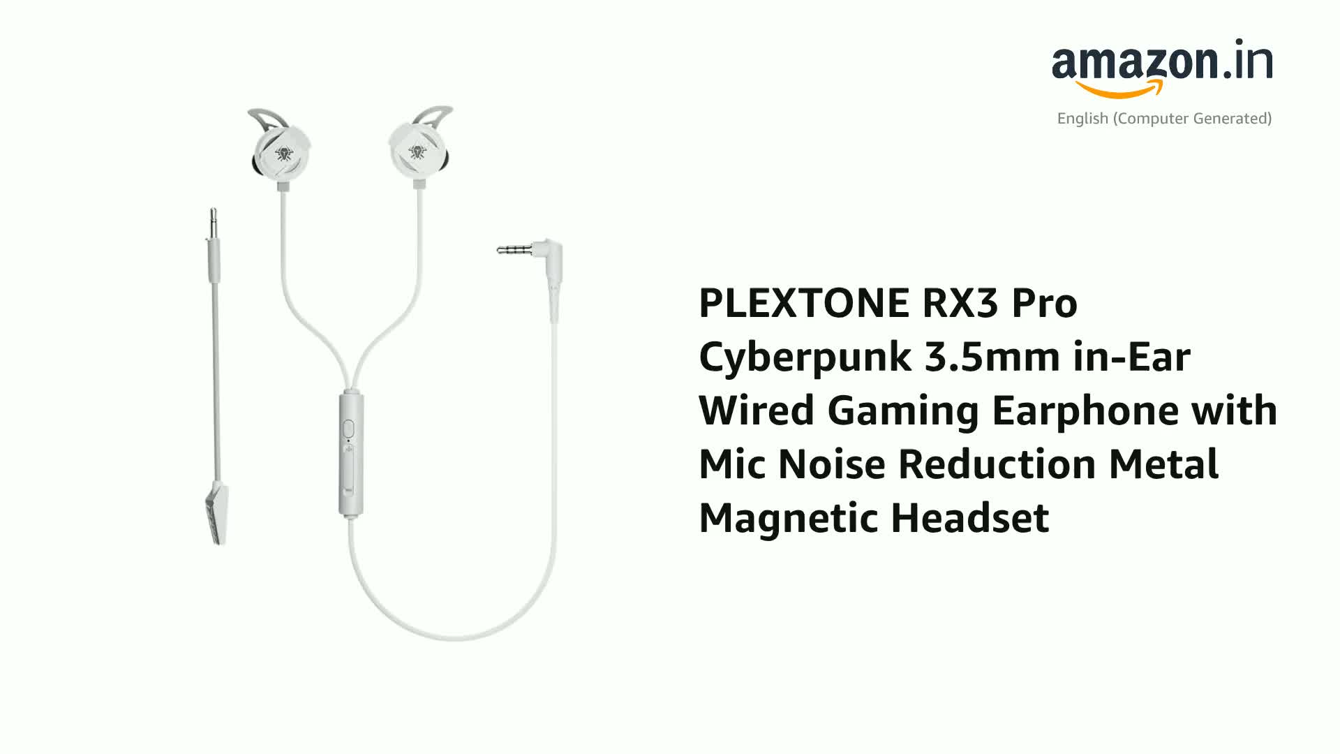 Watch PLEXTONE RX3 Pro Cyberpunk 3.5mm in-Ear Wired Gaming Earphone ...