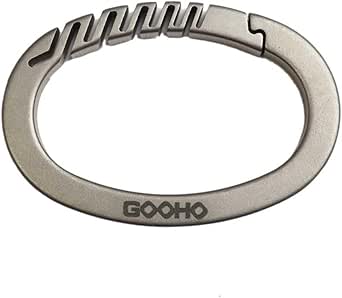Amazon.co.jp: [GOOHO] [グッホ] チタン製カラビナ 楕円形キーリング キーホルダー : ファッション