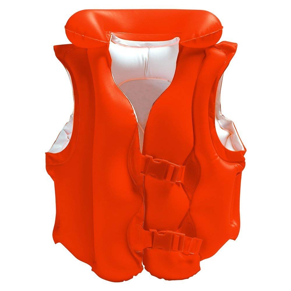 PRISMAXIC Inflatable Kiddie Swim Pool Water Float Ring Cruiser Red Fire ...