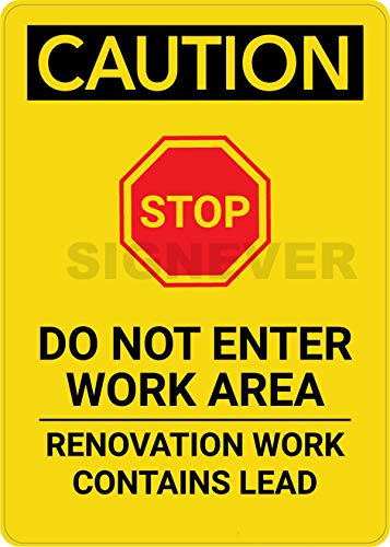 SIGN EVER Danger Stop Work Area Information Sign Stickers Hospital ...
