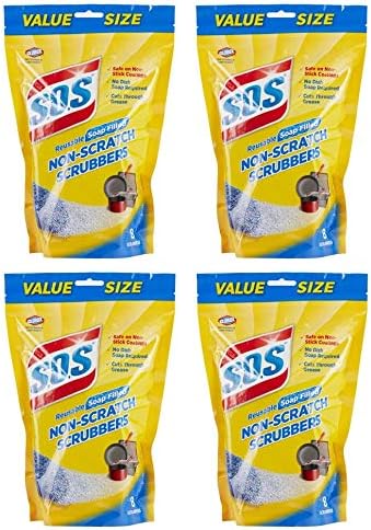 Amazon.com: Non-Scratch Soap Scrubbers, Blue, 8 Count (Pack of 4 ...
