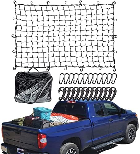 Wocch Cargo Net for Truck Bed Roof Rack 3'x4' Stretches to 6'x8 ...