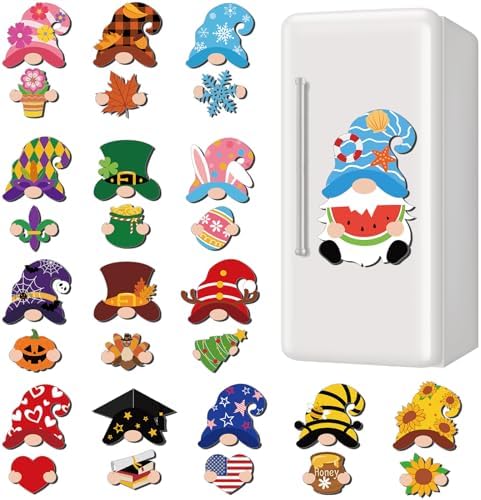 Amazon.com: Capoda Interchangeable Gnome Magnets Seasonal Gnomes with ...