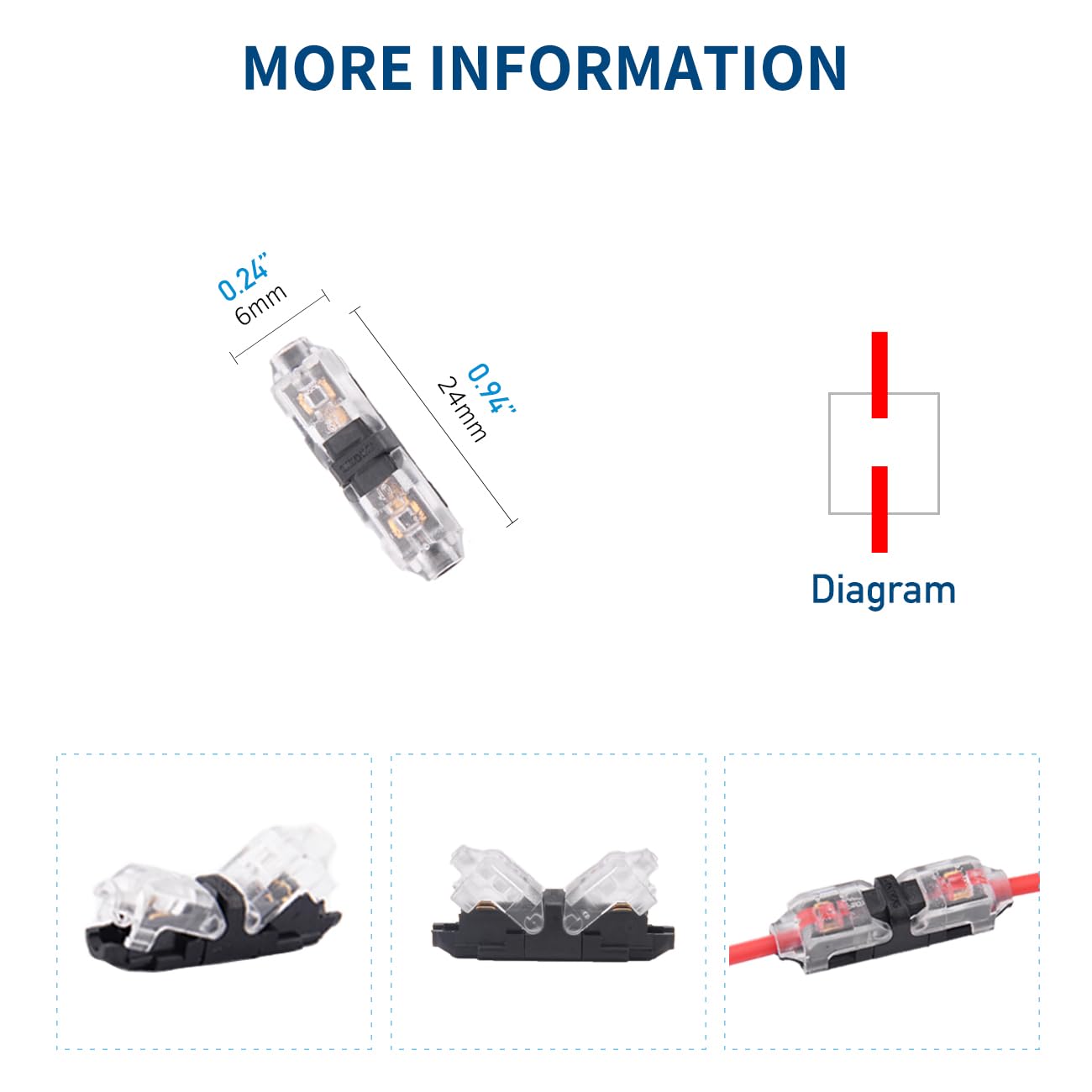 Snapklik.com : Low Voltage Wire Connector, Quick Solderless Wire Splice ...