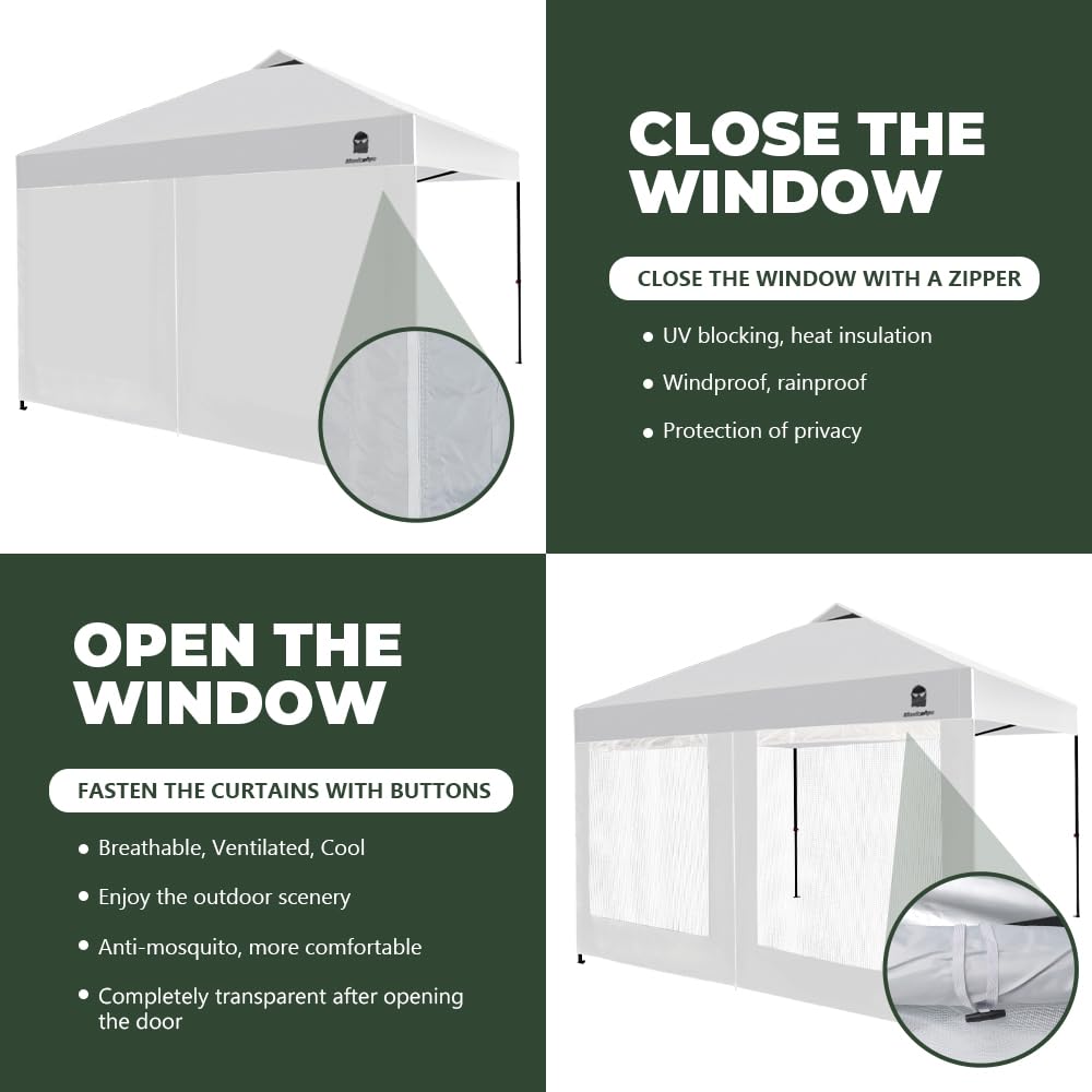 Snapklik.com : MordenApe Mesh Sidewall For 10x10 Pop Up Canopy ...