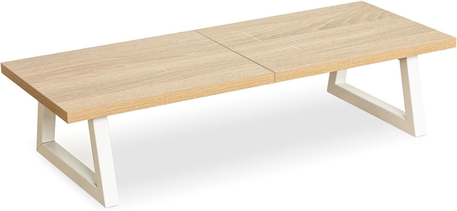 Amazon.com: Computer Monitor Stand with Drawers - White Wood Laptop ...