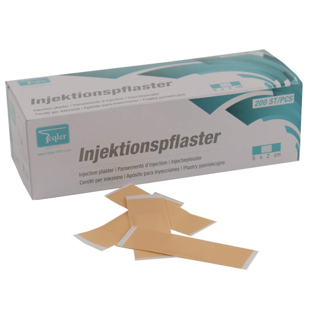 Teqler T-603931 Injection Plasters, 6 cm x 2 cm (Pack of 200) : Amazon ...