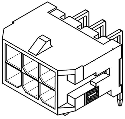 Molex Header Connector,PCB Mount,recept,14 Contacts,pin,0.118 Pitch,r ...