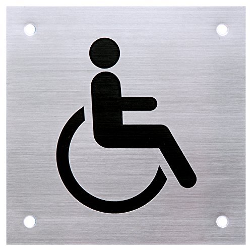 Door Sign I Stainless Steel I"Rest Room for Handicap" I Wash Room I ...