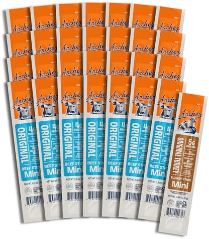 Amazon.com: Archer Jerky Mini Beef Jerky Sticks - Grass-Fed Meat Sticks ...