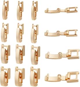 BENECREAT 16 Sets 4 Styles Real 24K Gold Plated Fold Over Clasp, Watch ...