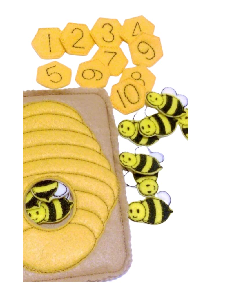 Bee hive number counting quiet book page #47 – Yaxa Colombia