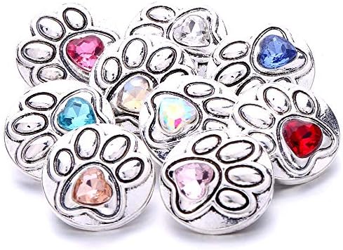 Amazon.com: 20 PCS Dog Snap Jewelry Charms 18mm Interchangeable Jewelry ...