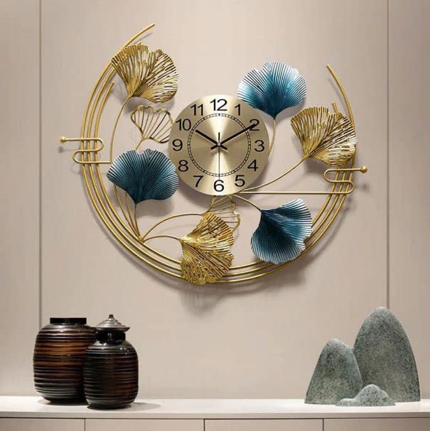 Buy Artware Round Floral Decorative Metal Iron Wall Clock Multicolour ...