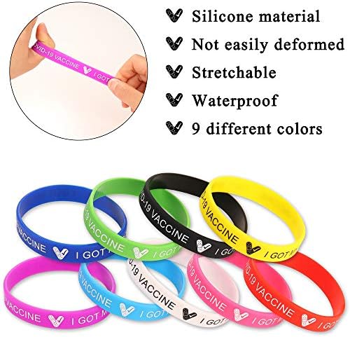 Amazon.com: 54Pcs Covid-19 Silicone Bracelets for Men Women Vaccination ...