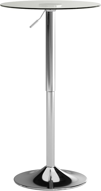 Amazon.com: Flash Furniture Chad 23.5'' Round Glass Cocktail Table with ...