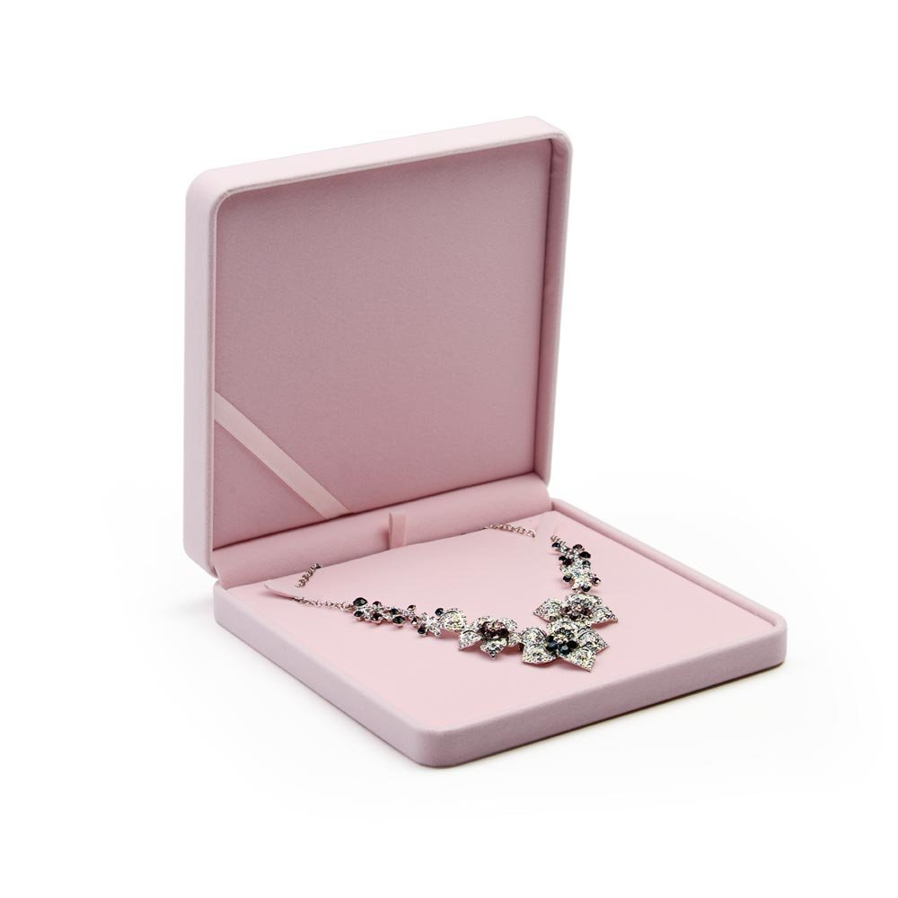Oirlv Pink Velvet Big Necklace/Pearl Necklace/Chunky Necklace Gift Box ...