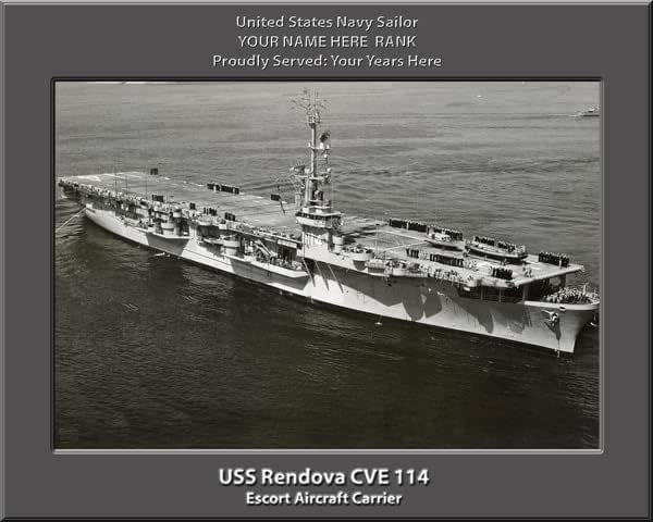 Amazon.com: USS Rendova CVE-114 Personalized United States Navy Ship ...