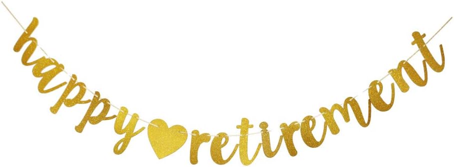 Amazon.com: Welcome To 7 Day Weekends Gold Glitter Banner - Retirement ...