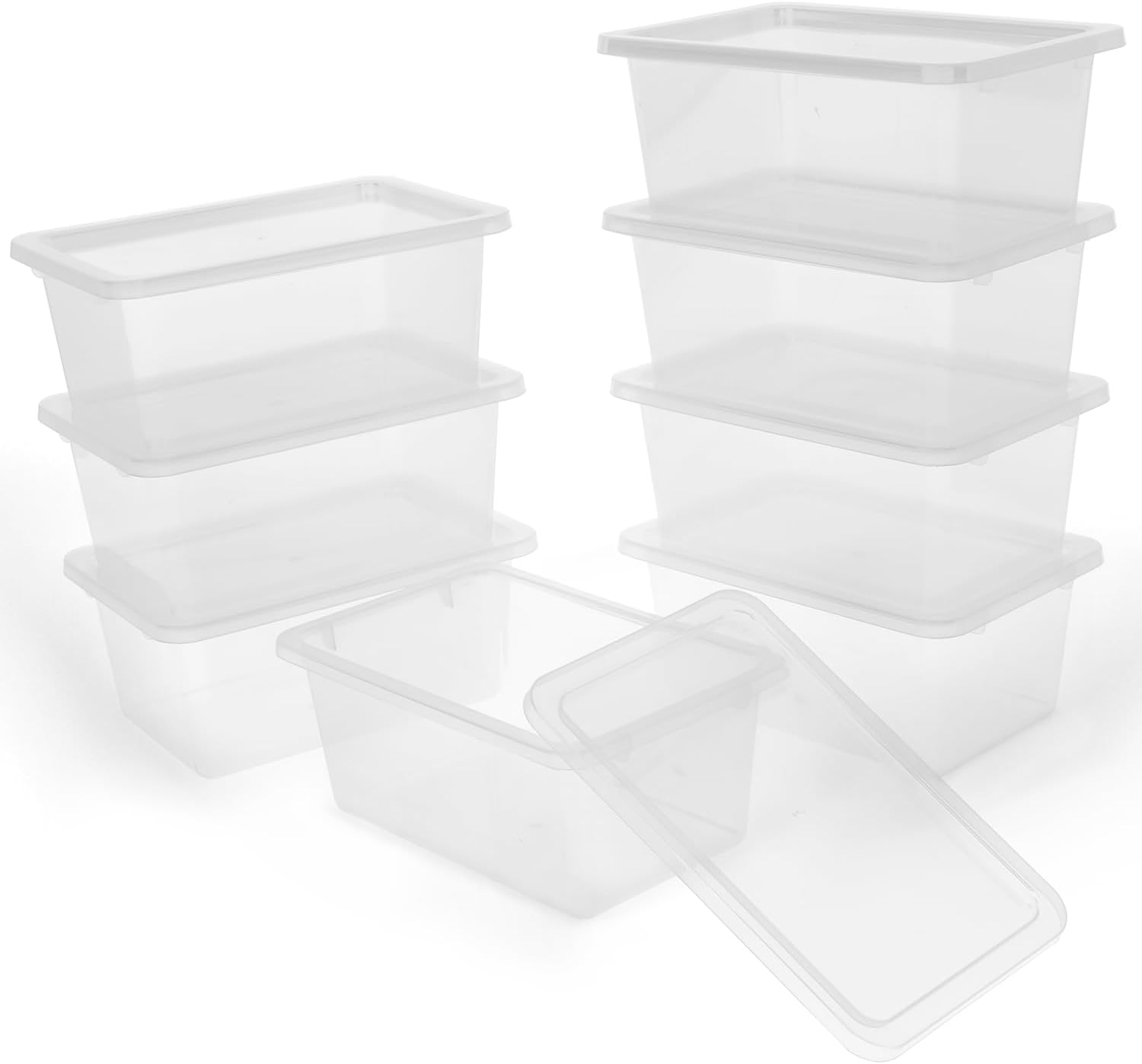 Amazon.com - Nsmykhg Plastic Storage Bins with Lids,6 Pack Qt -Clear ...