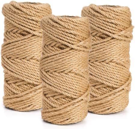Amazon.com: JOIKIT 5mm 492 Feet Jute Twine, Natural Braided Jute Rope ...