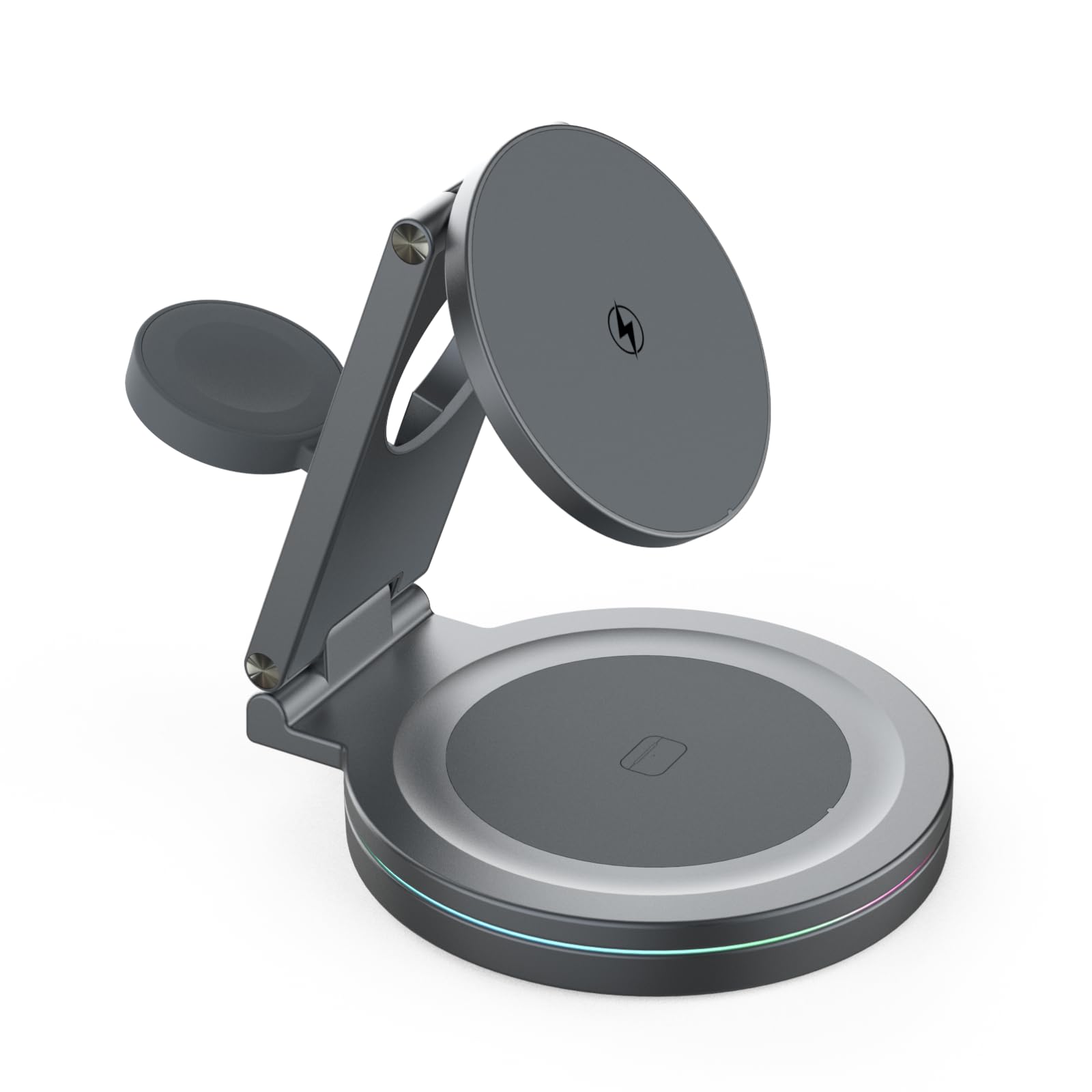 Amazon.com: Foldable 360º Rotatable Zinc Alloy 3-in-1 Magnetic Wireless ...