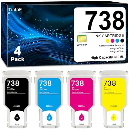 Amazon.com: 738 498N8A 676M6A 676M7A 676M8A Ink Cartridges 4-Pack ...